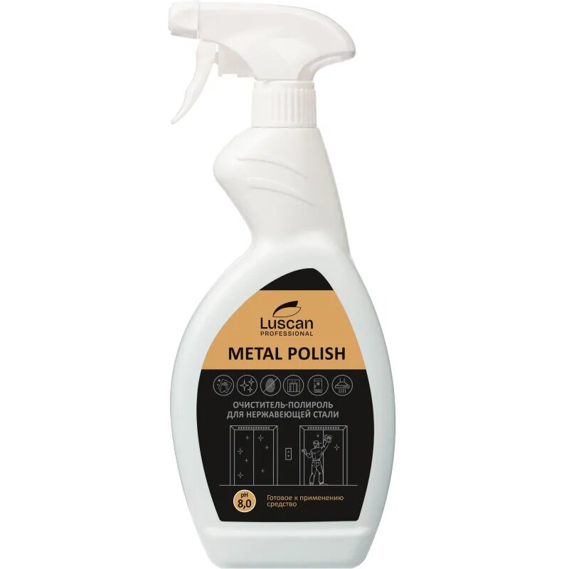Профхим д/нержав. стали очистит-полироль Luscan Prof/Metal Polish, 0.5л_т/р
