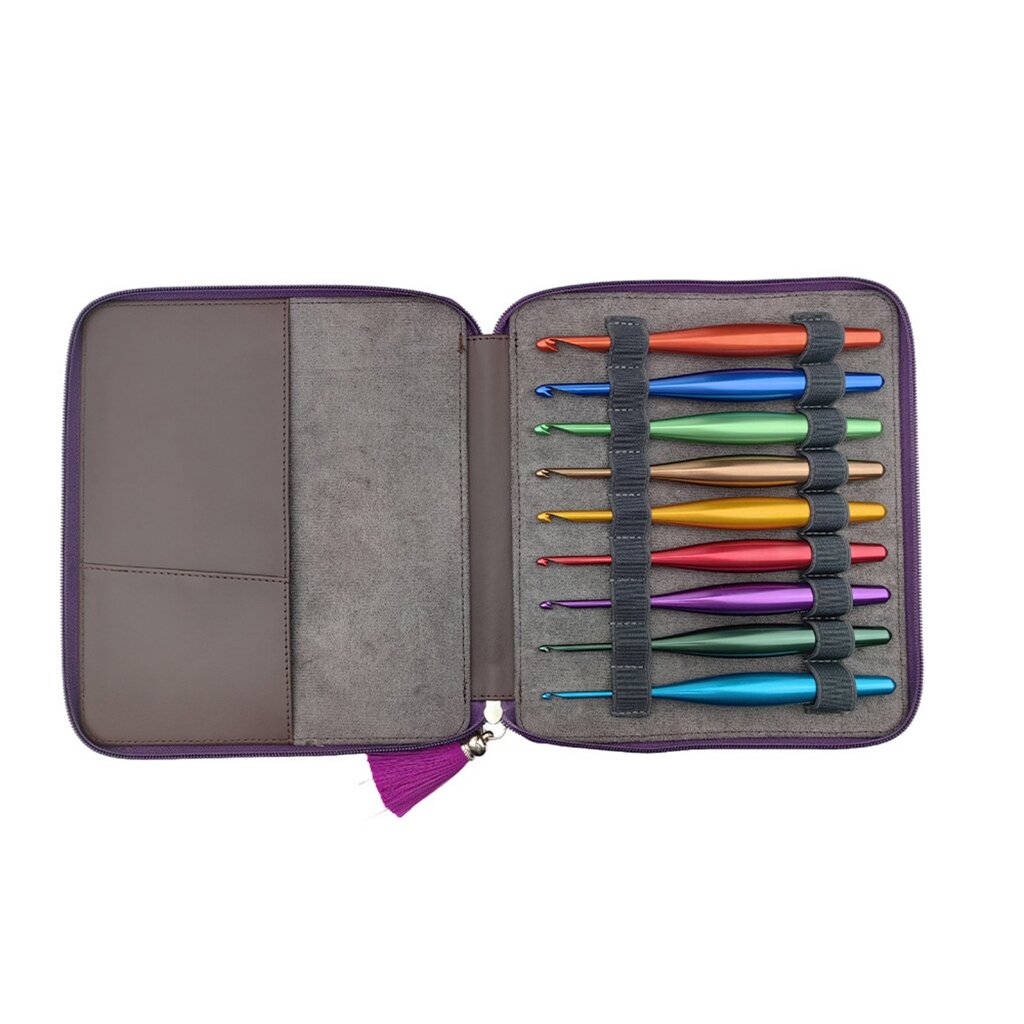 9 шт Набор Крючков Для Вязания Крючком Красочная Игла для Вязания Крючком от 3,5 мм до 8,0 мм Вязальная Игла Инструмент Для Вязания Крючком Аксессуары Для Вязания Крючком