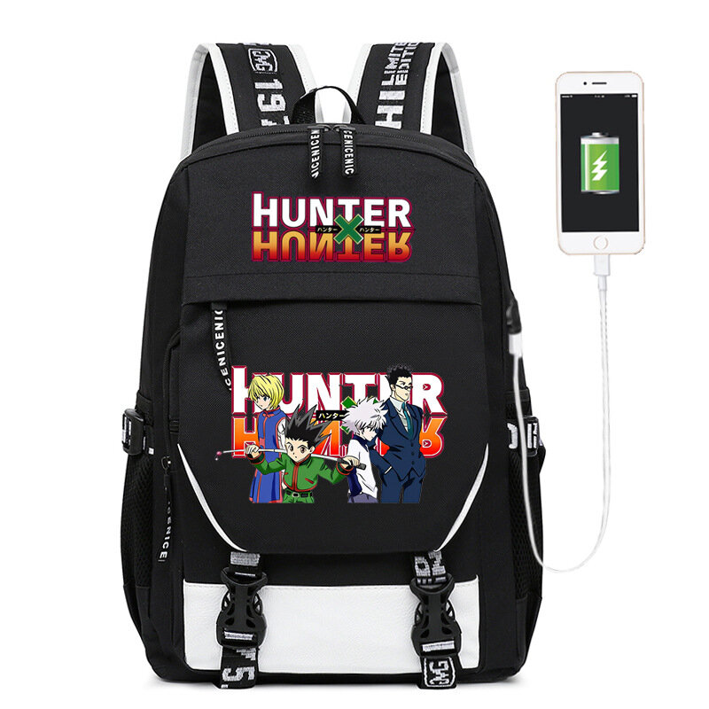 Анимация Hunter Hunter Периферийные устройства Рюкзак большой емкости Рюкзак для начальной и средней школы Школьная сумка Мужская и женская сумка для компьютера Дорожная сумка