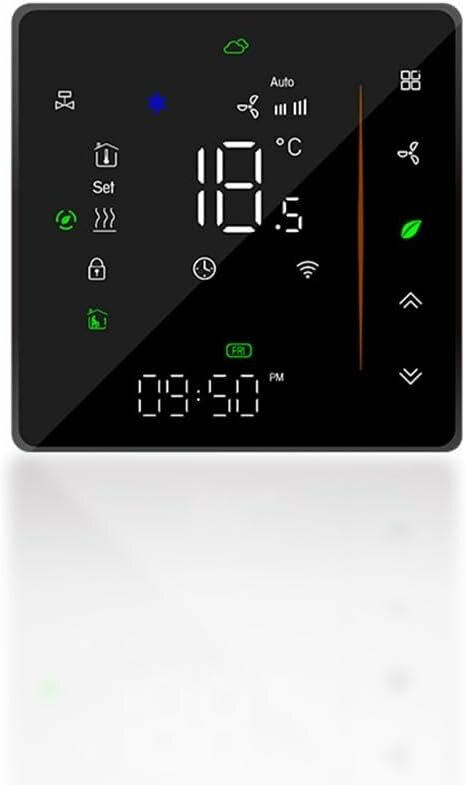 Терморегулятор для электрического теплого пола, WiFi, 16A, белый