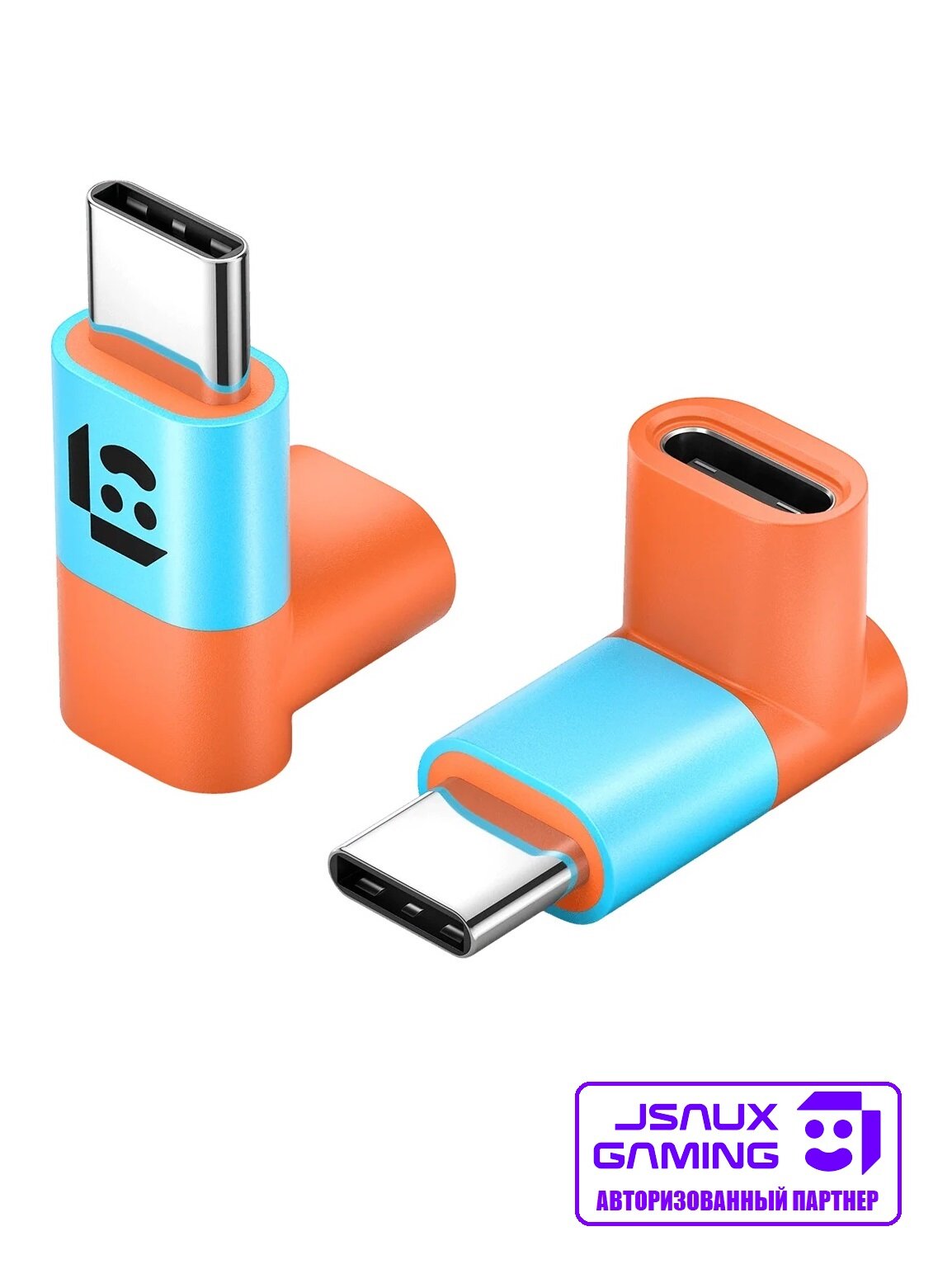 Угловой переходник USB-C M - USB-C F (2 шт) JSAUX DD0008 100W 40Gbps для Steam Deck, ROG Ally X, Switch, Legion Go