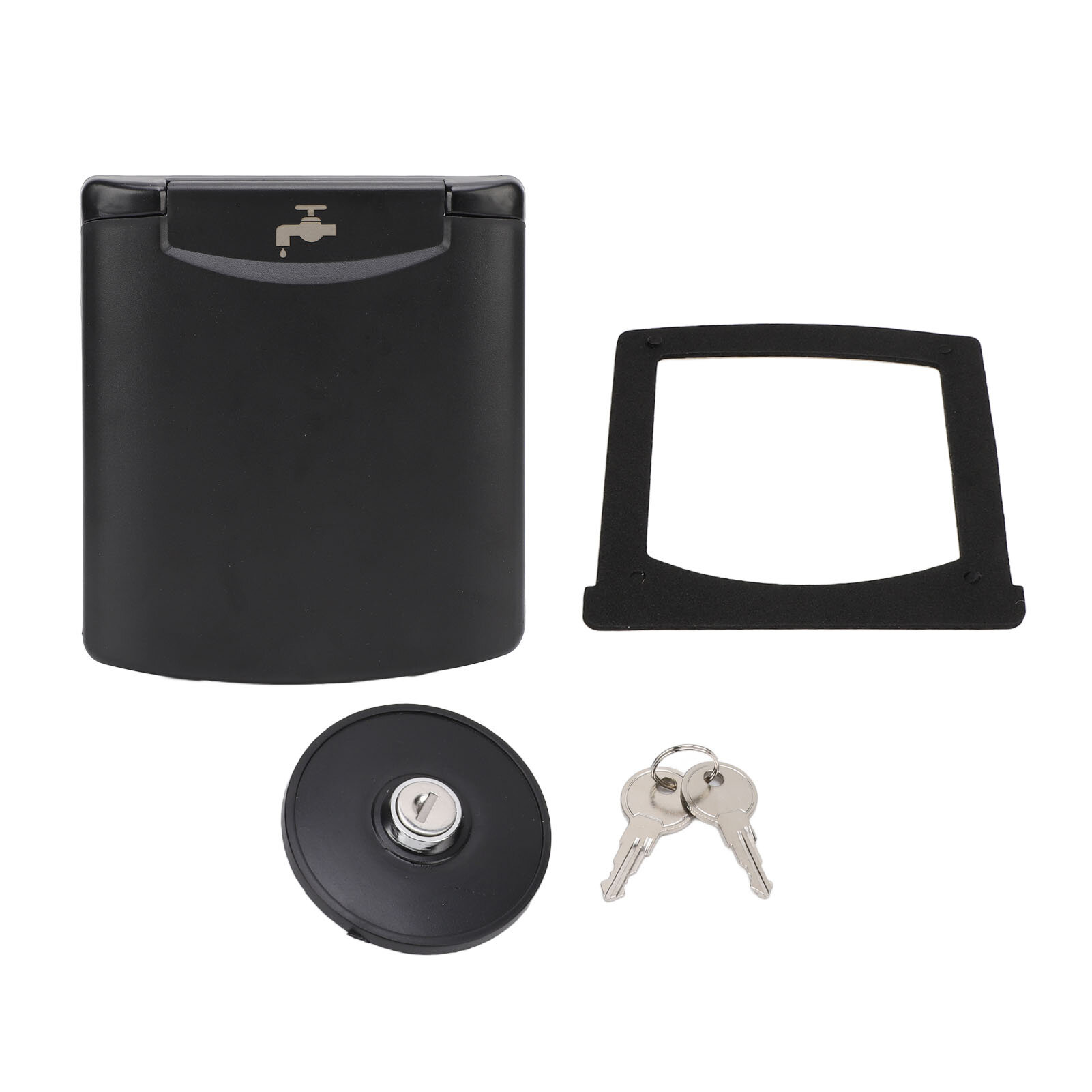 Крышка люка для заправки водой в автодоме с магнитным замком, пылезащитный, из АБС-пластика, квадратный патрубок для подачи воды в прицеп, автодом, лодку.