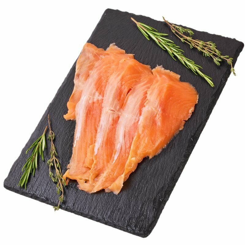 Кижуч слабосоленый нарезка 250г, Деликатеска, без консервантов, замороженный