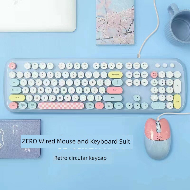 Беспроводной комплект клавиатуры и мыши Mofii Zero для девочек, для компьютера, ноутбука, офисной работы, приятный на