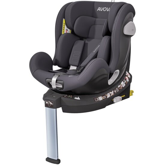 Автокресло Avova Swan Fix i-size группа 0+/1/2 Koala Grey темно-серый