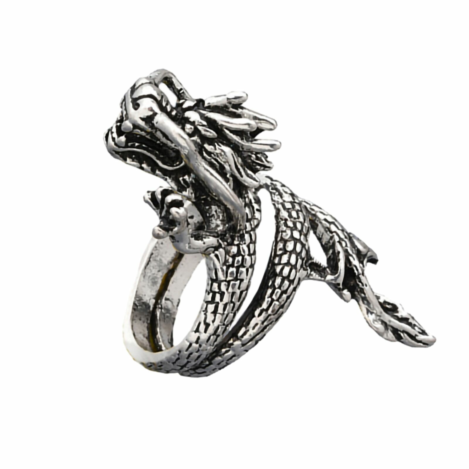 Регулируемые кольца в форме дракона универсальные бронза/серебро