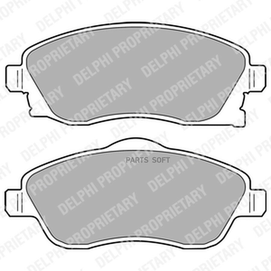 DELPHI LP1676 Колодки тормозные дисковые Combo, Corsa, Corsa Utility, Montana, Yumsun, Explorer Sport Trac, Pregio, Pr