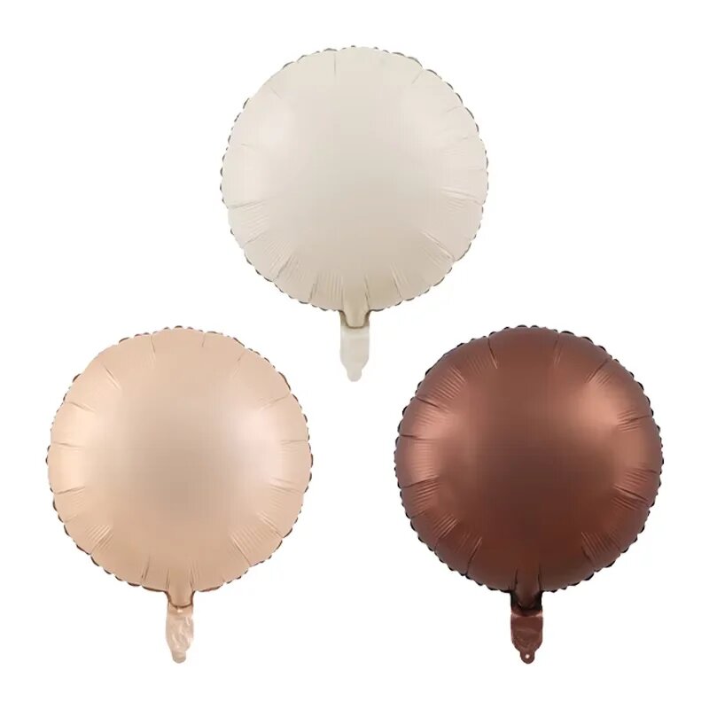 Ретро шары цифры 123456789 для праздника Коричневый, 18inch round 3pcs