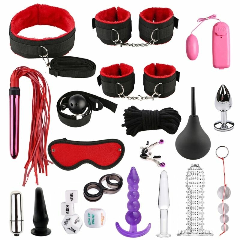 22 шт. /компл, секс-костюм для бондажа взрослых F6250-красный