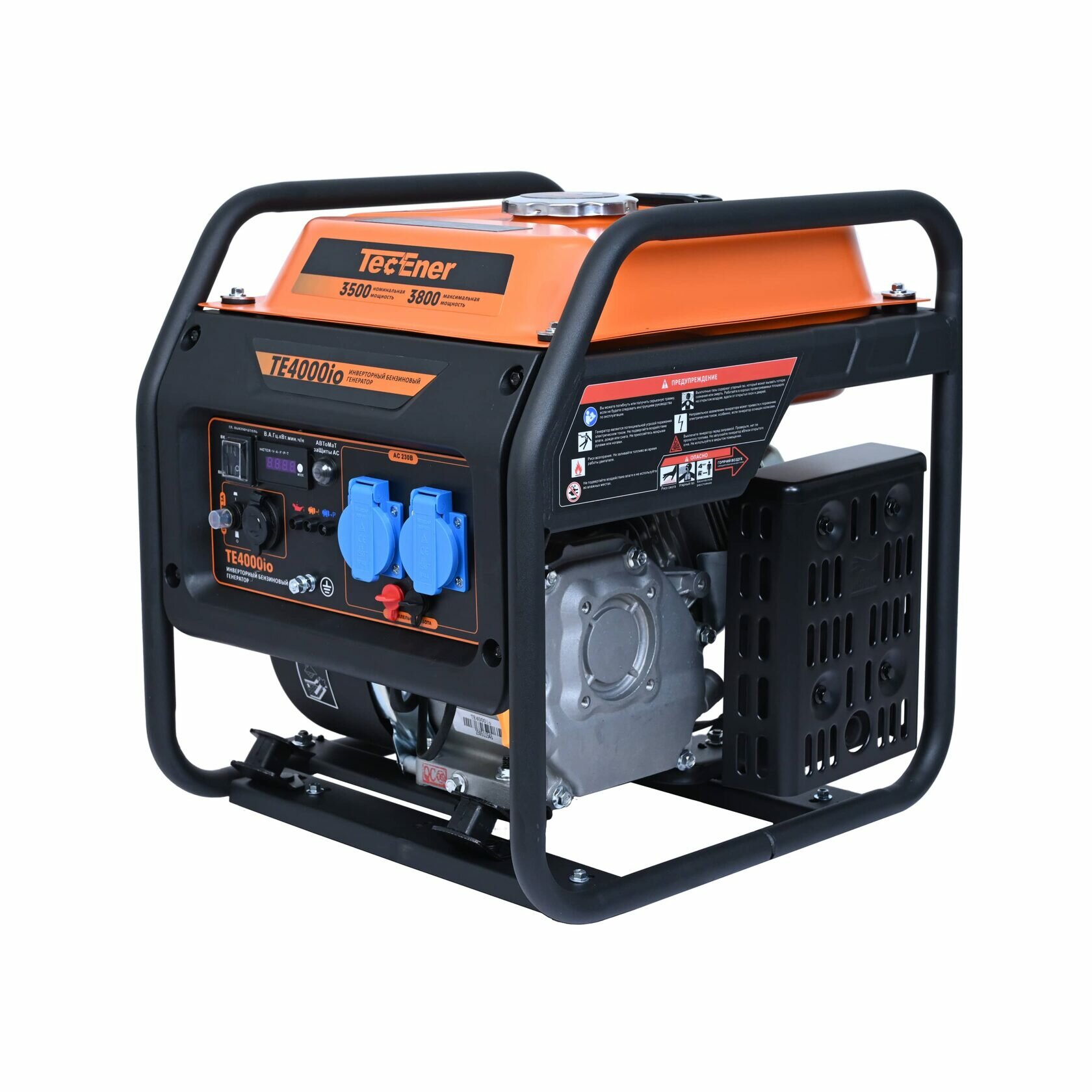 Инверторный бензиновый генератор TecEner TE 4000io, открытый, ручной