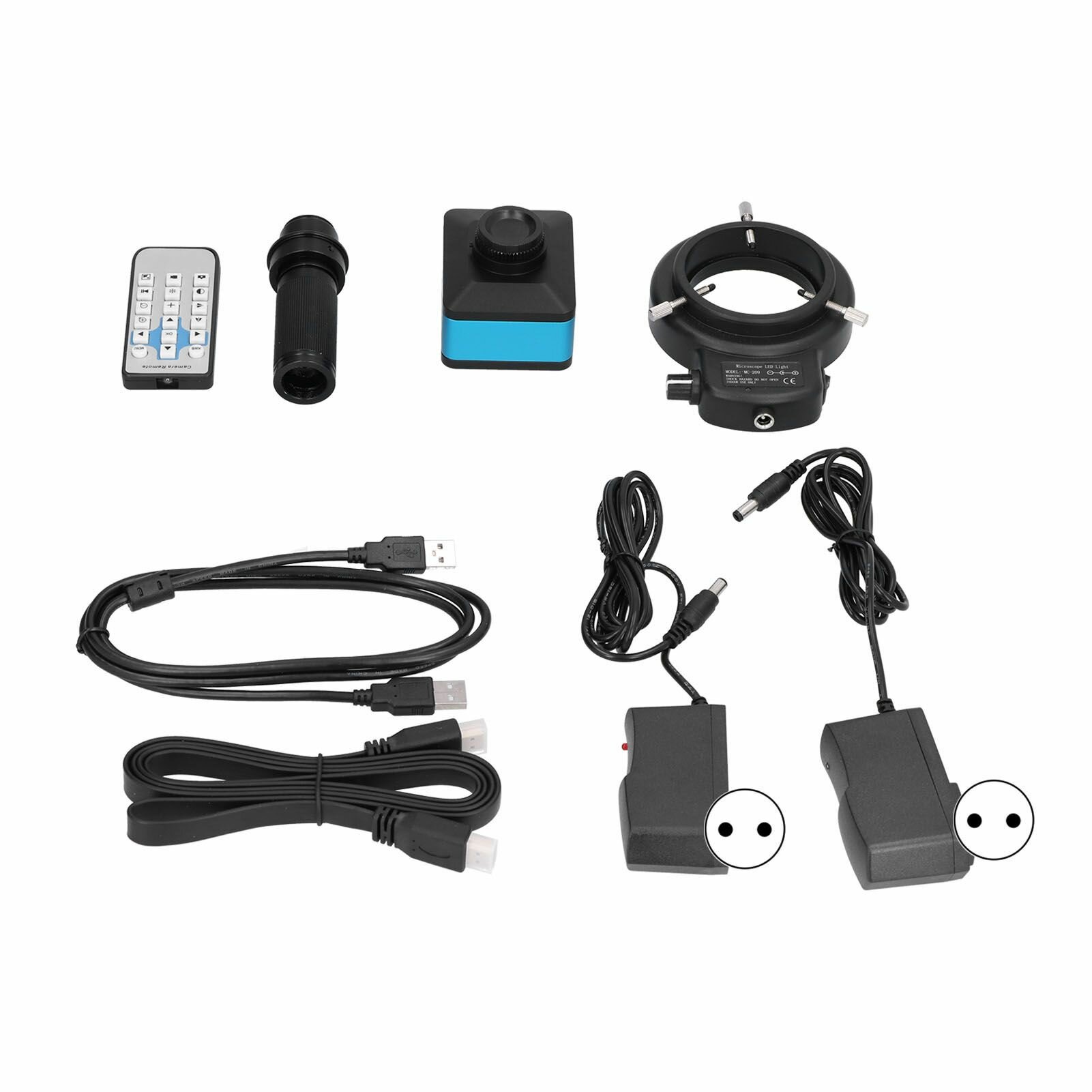 12МП HD-камера микроскопа 1080P, 120X зум, C-Mount, 144 LED, AC