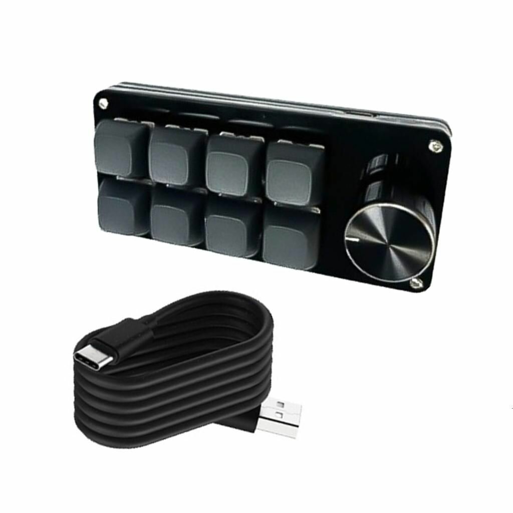 Программируемая макроклавиатура с энкодером, - 8 ключей