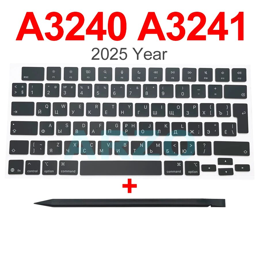 Новые русские колпачки для клавиш для MacBook Pro Air A1706 A1708 A1932 A1990 A2141 A2337 A2338 A2442 A2780 A3113 A3240 Keycap Keys