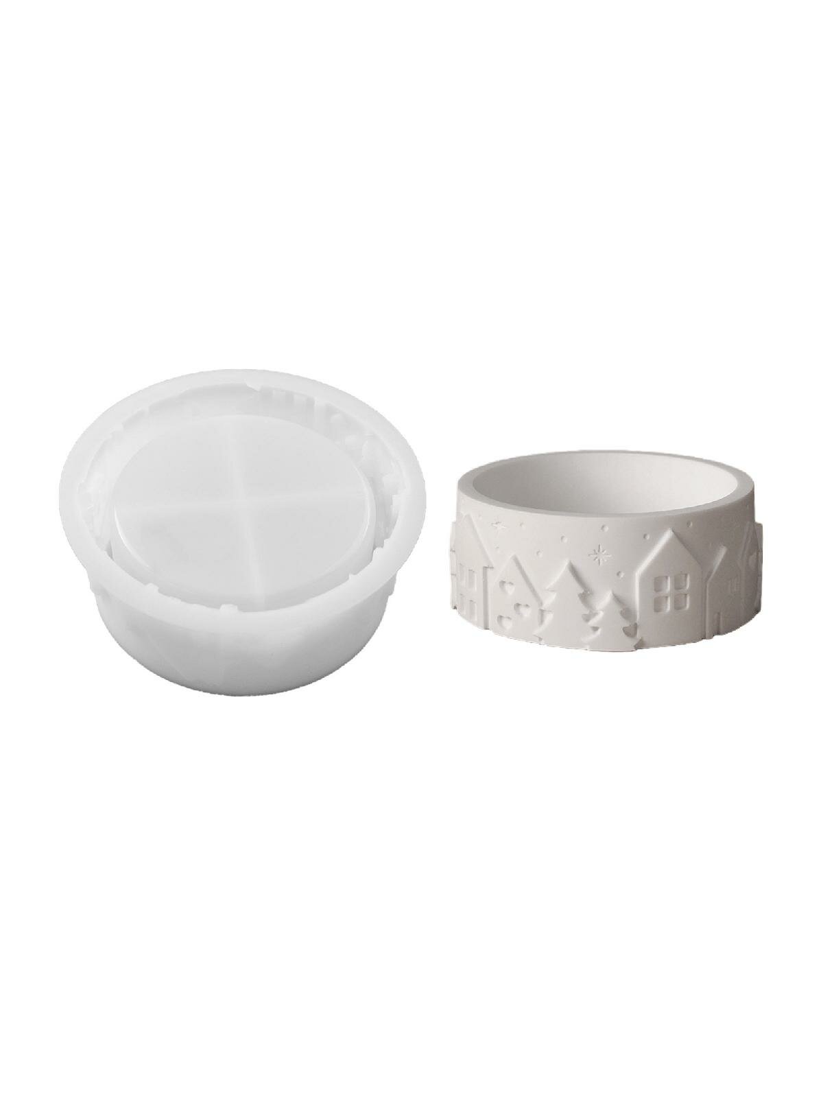 Силиконовая форма для украшения дома свечой-ночником из гипсовой смолы