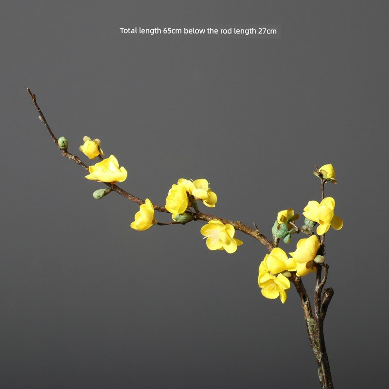 Китайская имитация зимнего сладкого цветка сливы, искусственный цветок, шелковый цветок для гостиной, крытый стол,