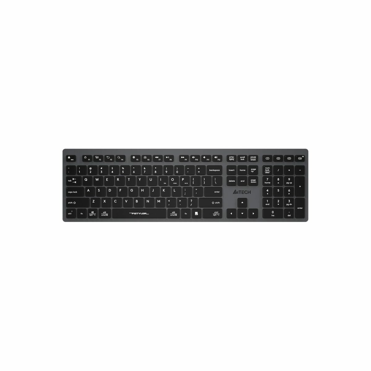Клавиатура A4Tech Fstyler FBX50C серый USB/BT (FBX50C GREY) (1777598)