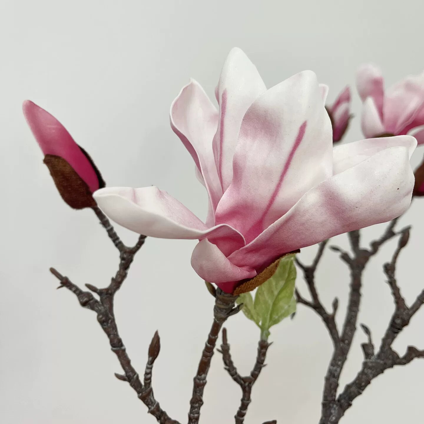 Новые искусственные цветы магнолии в китайском стиле, композиции для ваз в гостиной, цветочные украшения для столов в