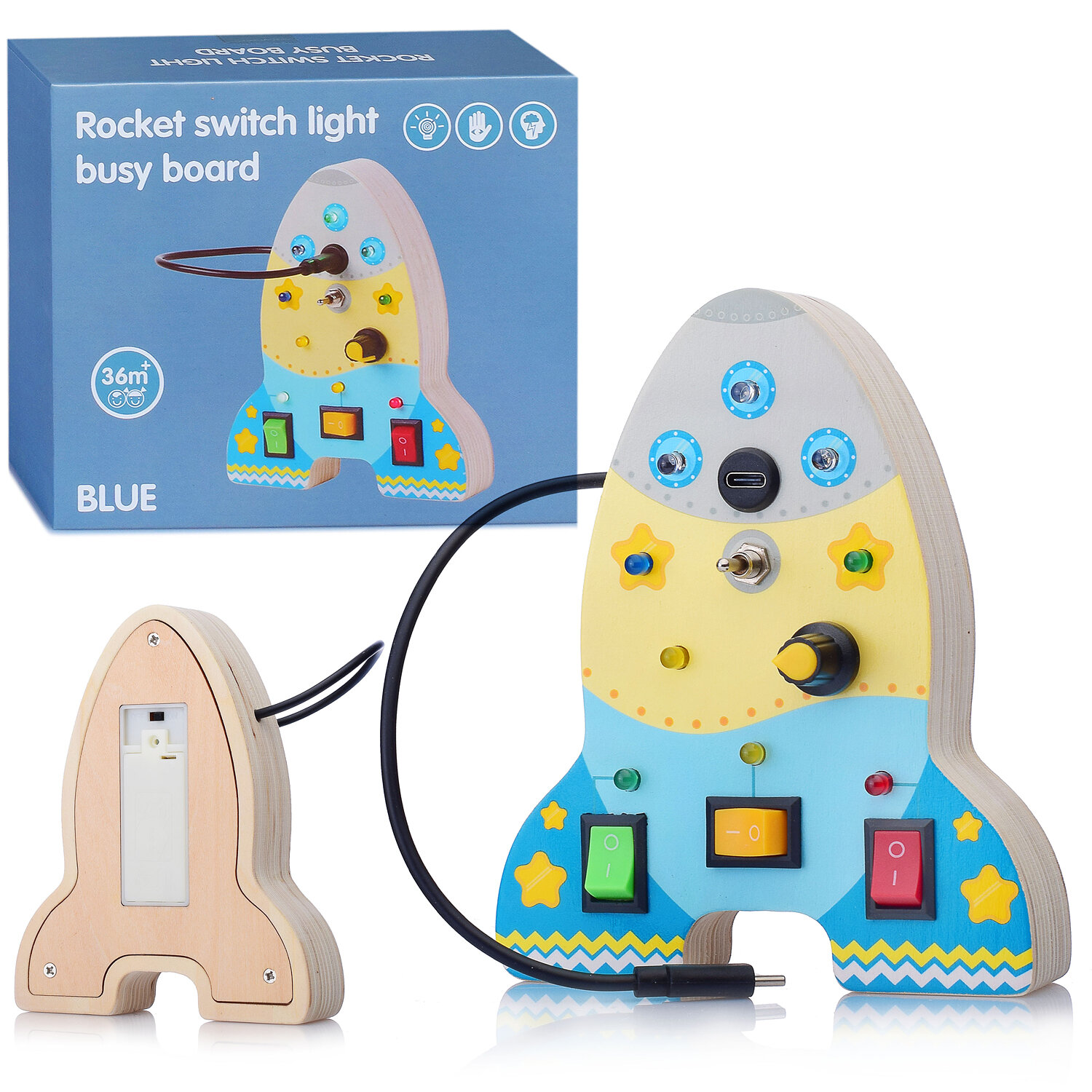 Развивающая игрушка D1705 "Бизиборд", 12 х 5 х 15 см. в коробке