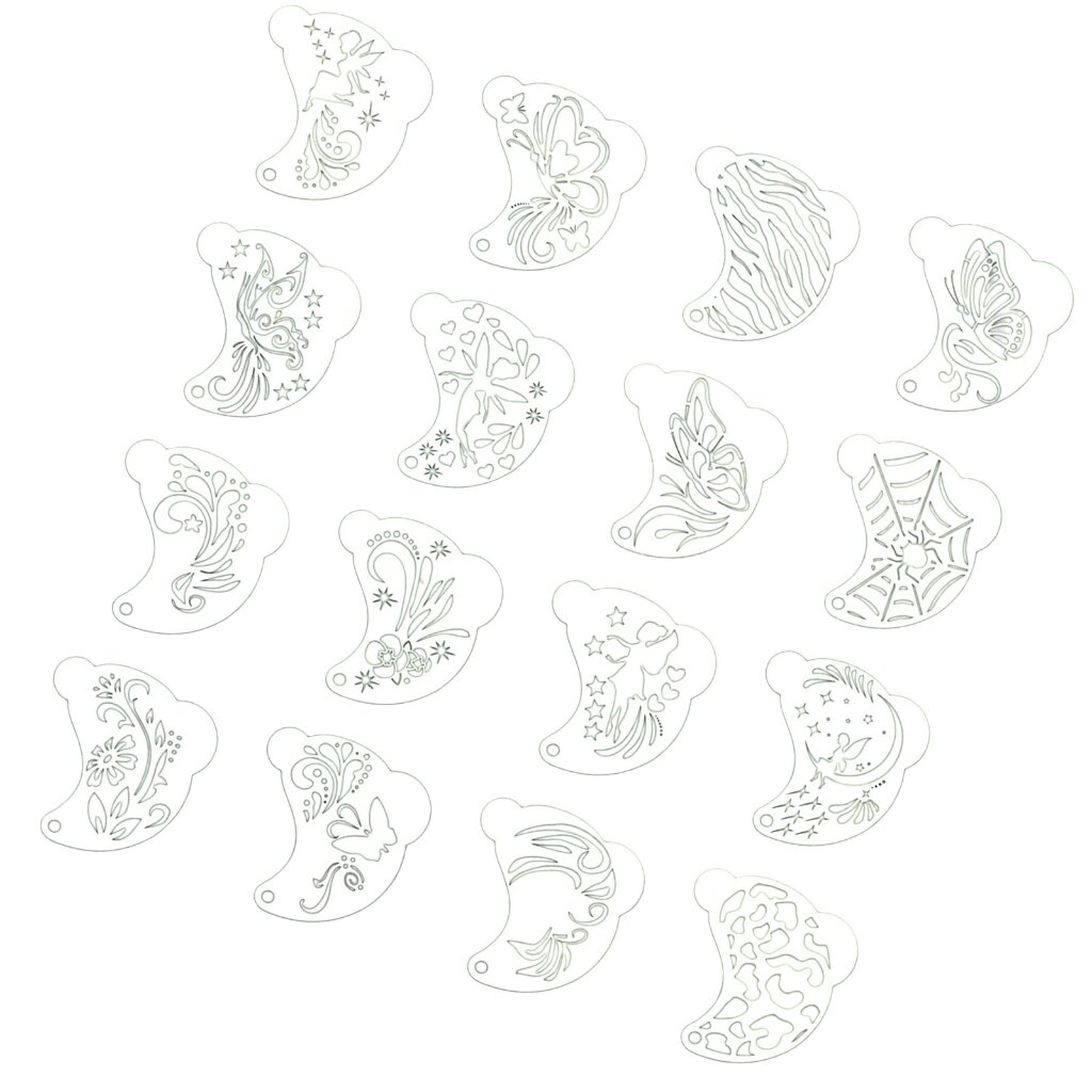 Точные инструменты для фейс-арта с многоразовыми листами из домашних животных, трафареты для рисования для любителей макияжа и оформления сценических выступлений.