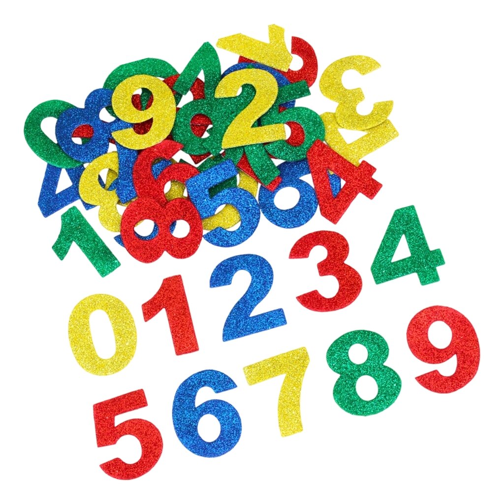 Декоративная наклейка со сверкающим номером в виде сердца и звезды, наклейка из клейкой пены для детского творчества, украшение для дня рождения в стиле скрапбукинга