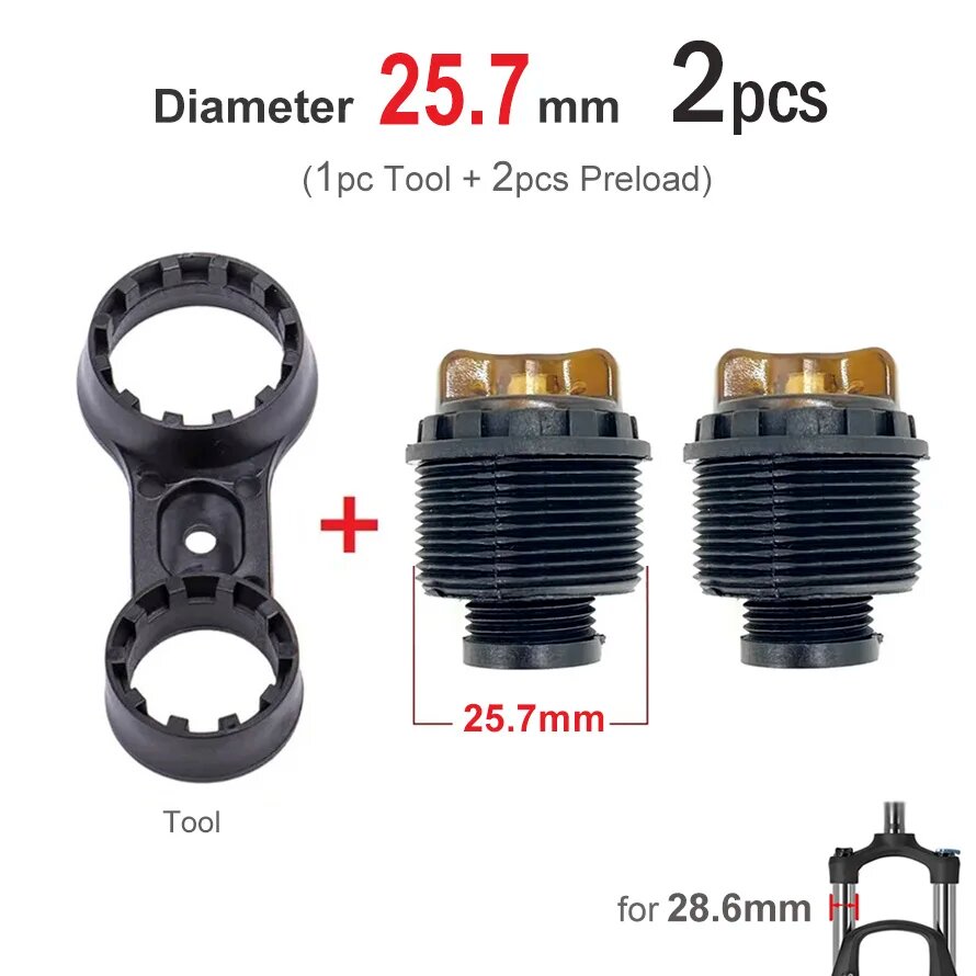 Ручка регулировки вилки XCT XCM XCR 25.7 мм (2 шт)