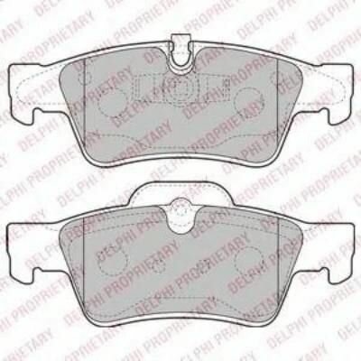 Колодки тормозные DELPHI LP2124 задние MERCEDES W164 2.8-5.0, 63 AMG 07, 05-, W251 2.8-5.0, 63 AMG 01, 06-, X164 3.2-5.0, CDI 09, 06-