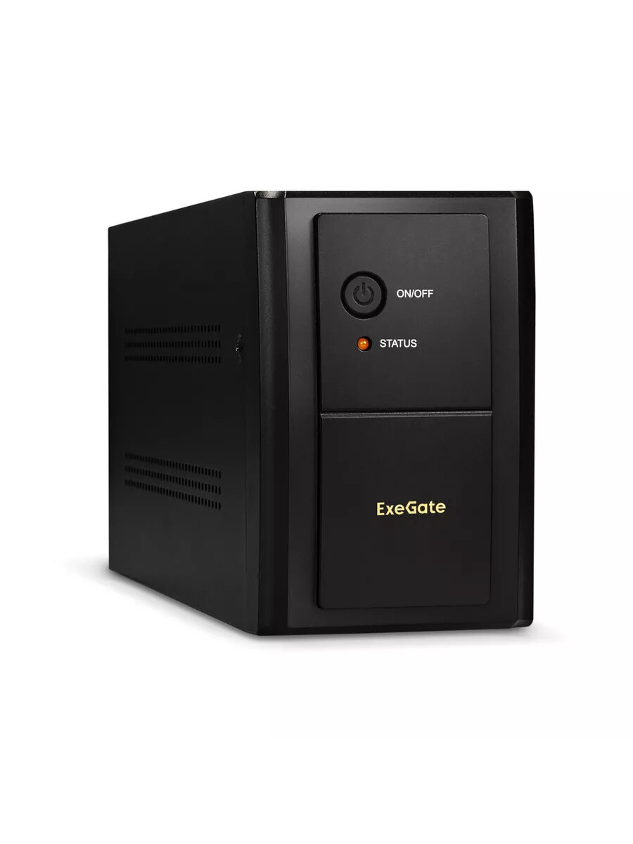 Источник бесперебойного питания ExeGate Power NB-2200. LED. AVR.4SH (2200VA/1300W, LED, AVR, 4*Schuko, батарея 12V 9Ah - 2 шт, металлический корпус, Black)