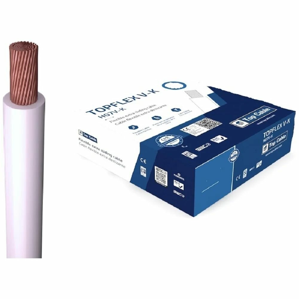 Монтажный гибкий провод 1Х0,75 серый TOPFLEX H05V-K ПВ3 131G000SR100(100м)