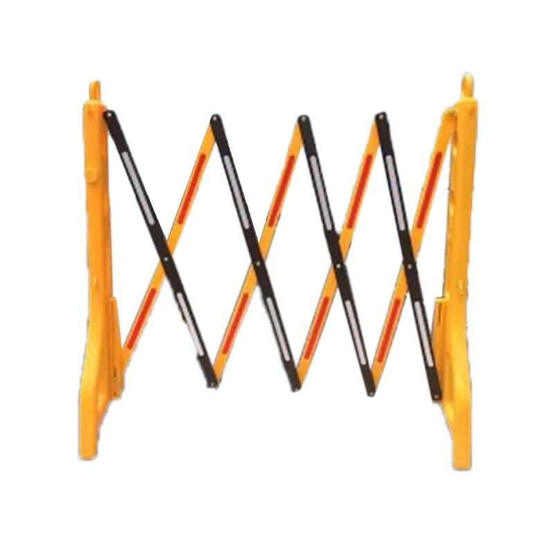 Расширяемая мобильная баррикада, пластиковое дорожное ограждение, защитные барьерные ворота для дорожной изоляции, желтый цвет