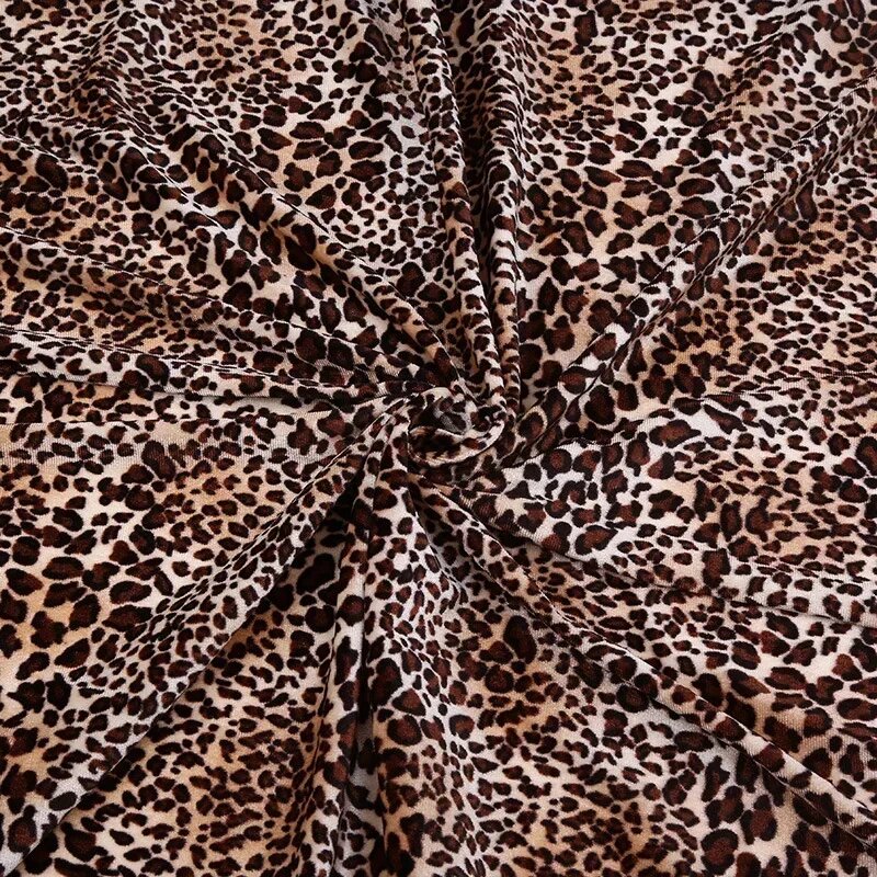 Бархатная ткань с леопардовым принтом 1,65 м шириной Leopard printed 2