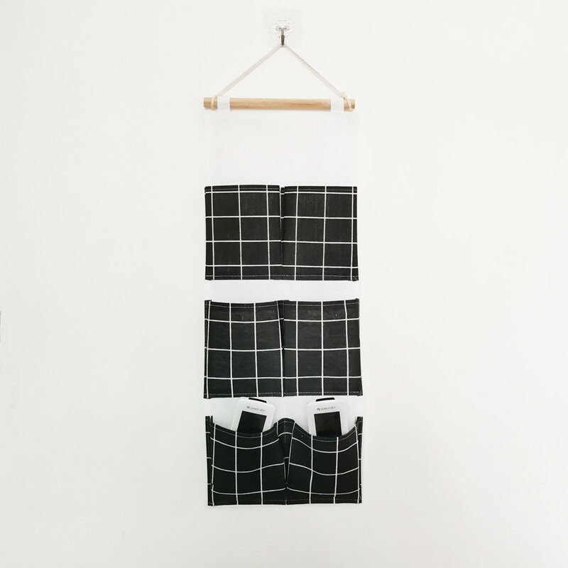 Хлопковая льняная ткань Сумка для хранения нижнего белья для ванной комнаты на стене, в общежитии, многофункциональная