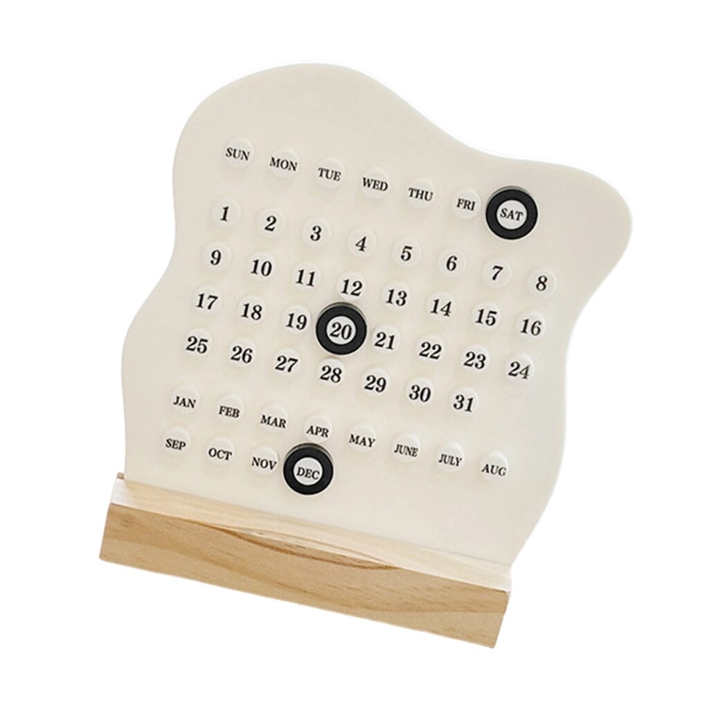 Настольный Календарь Настольный Календарь Деревянный Вечный Календарь Ретро Месяц Отображение Даты Настольные Украшения для Офиса Дома