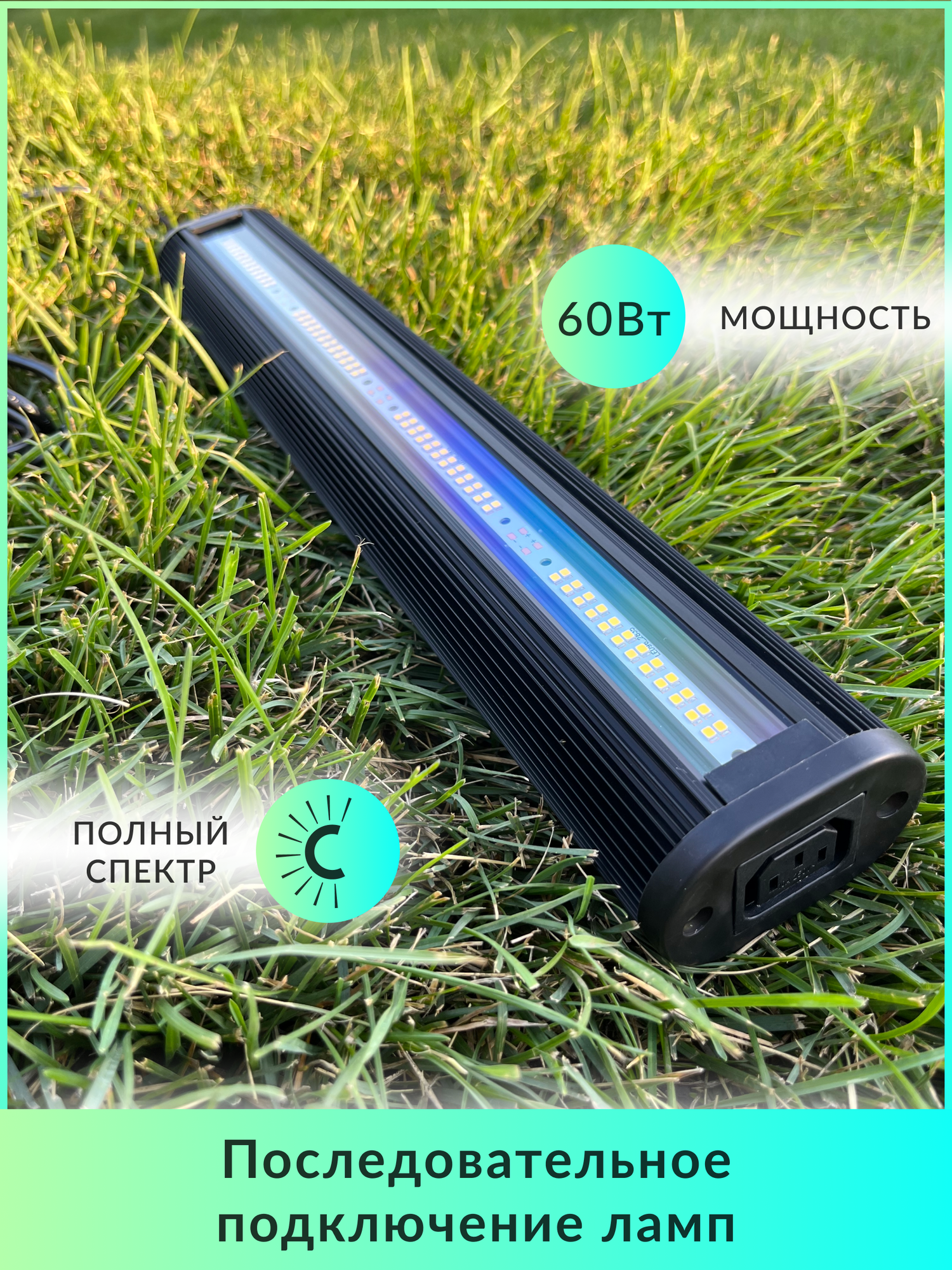 Фитолампа "Герман Свет", для рассады, полного спектра, 60 Вт