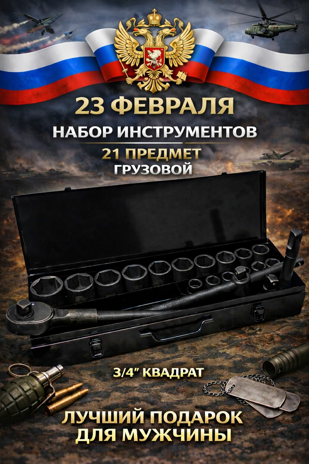 Набор инструментов 21 предмет грузовой