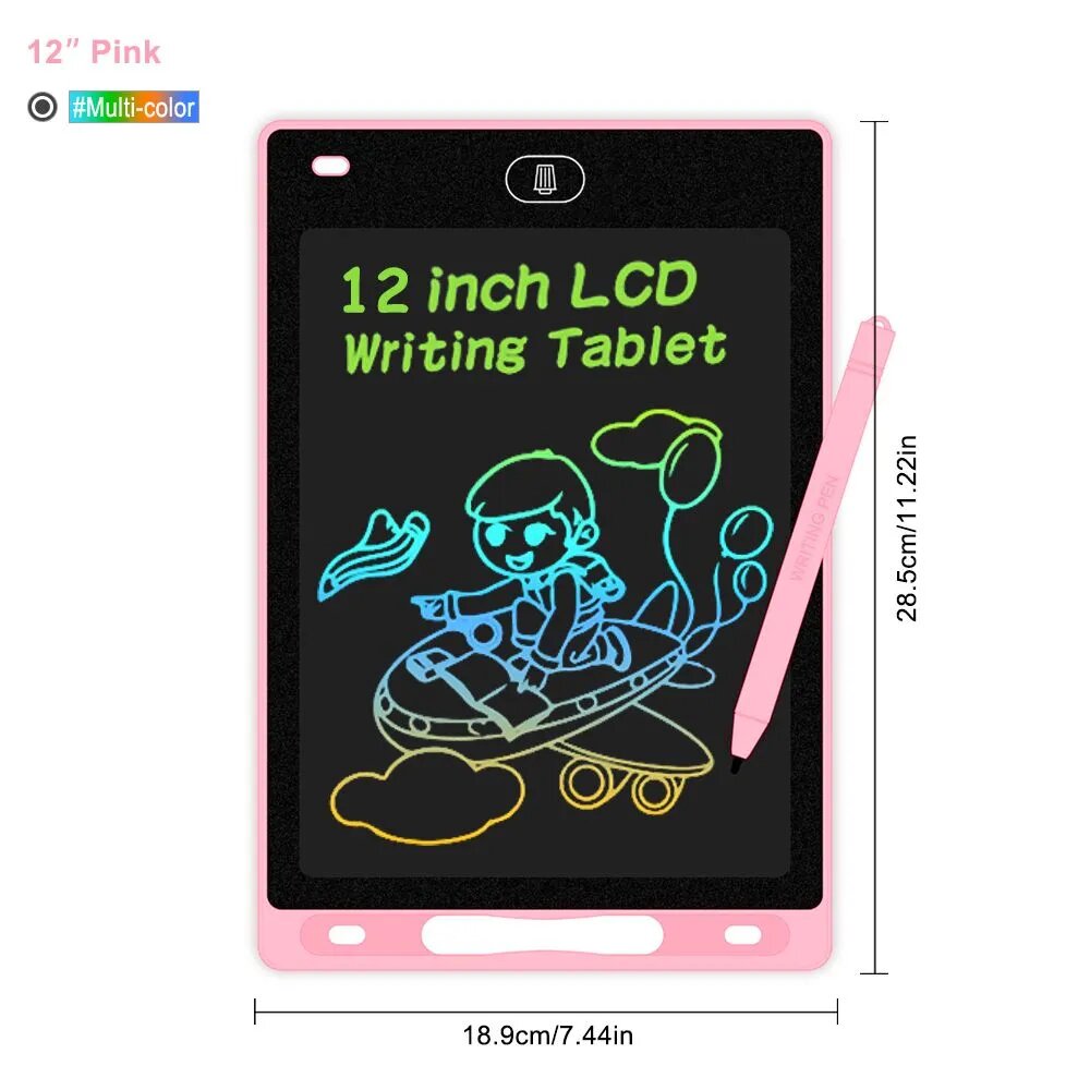 12 - дюймовый жидкокристаллический цветной экран Детский электронный планшет, рукописная доска, инструменты для рисования, детские игрушки