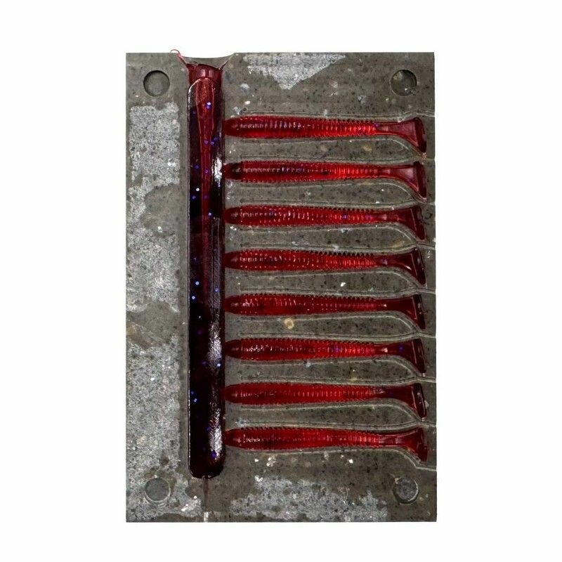 Форма для литья силиконовых рыболовных приманок Swing 1,8", 45mm, 8 мест