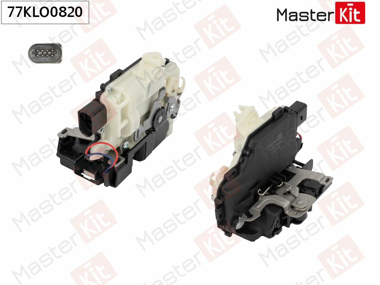 Замок передней правой двери Skoda OCTAVIA I 1U2 1U5/Volkswagen BORA 1J2 1J6 1996 - 2013 - MasterKit 77KLO0820