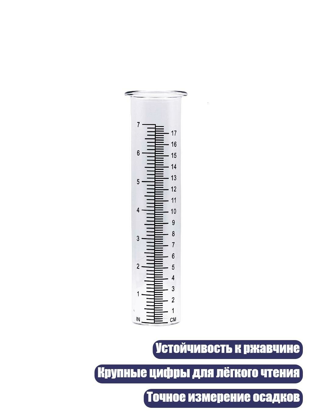 Уличный дождемер с антикоррозийным покрытием, Дождемер 21 см