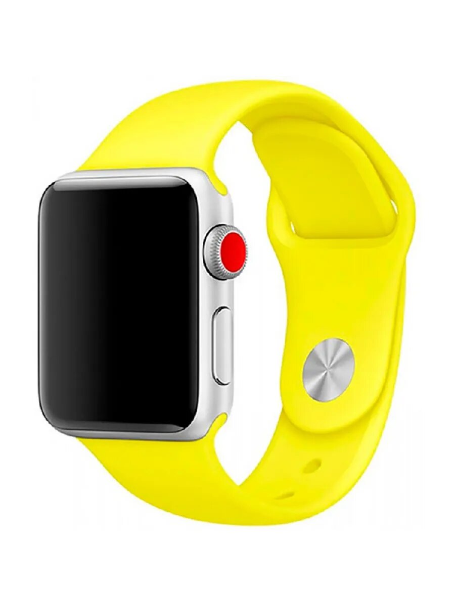 Ремешок для Apple Watch Series 38 мм/40 мм силиконовый желтый