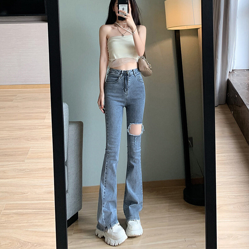 LI Mall Унисекс джинсы уличный танец пустынный стиль пятнистые широкие деним