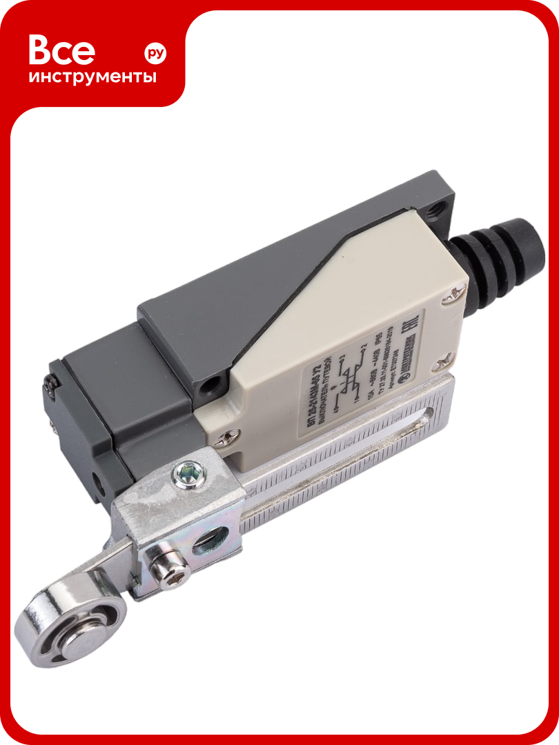 Путевой выключатель Электротехник ВП 25-2143М-65 У2, рычаг с роликом, IP65, корпус с лакированным покрытием