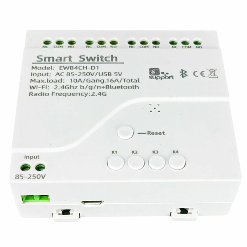 F7EWeLink Smart Switch 4-Канальный Интеллектуальный Модуль WiFi-Коммутатора 85-250 В