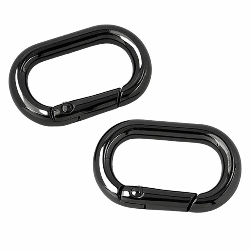 2 крепежных металлических пружинных кольца-gun black-6 точек