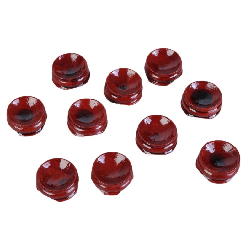 10шт Практичных Прочных Деревянных Сферических Подставок для Украшения Дома Кристаллами и Камнем Темного Вибрирующего Цвета