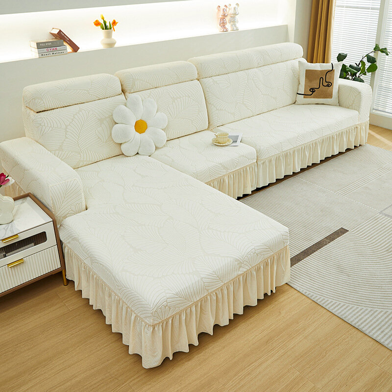 Чехол для дивана-шезлонга, новый 2025, полное покрытие, резной бархатный край, эластичный чехол для дивана, универсальный для всех сезонов, устойчивый к царапинам кошек