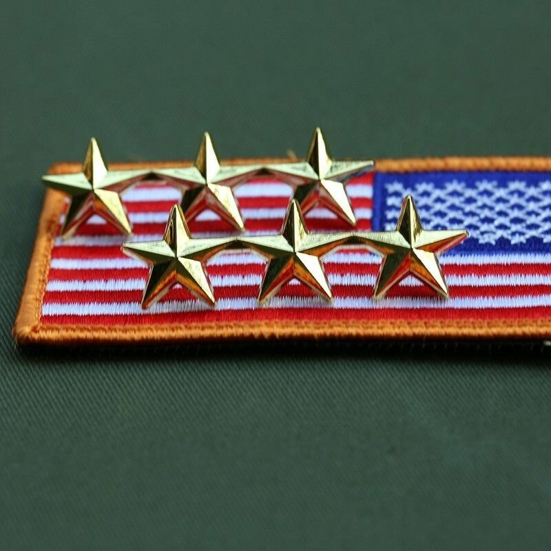 Американский металлический значок мини-полковника, значок на воротнике рубашки четырехзвездочного генерала, аксессуар для плеча, реквизит для фильма