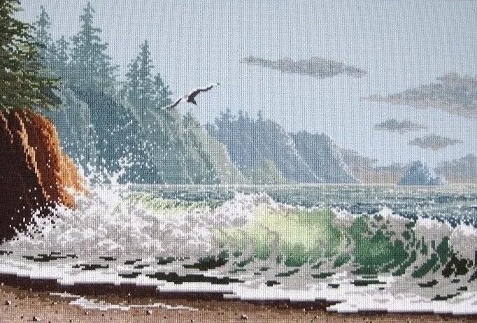 Набор для вышивания крестом "Залив Гумбольдта" эксклюзив Belfast 32 ct цв.594