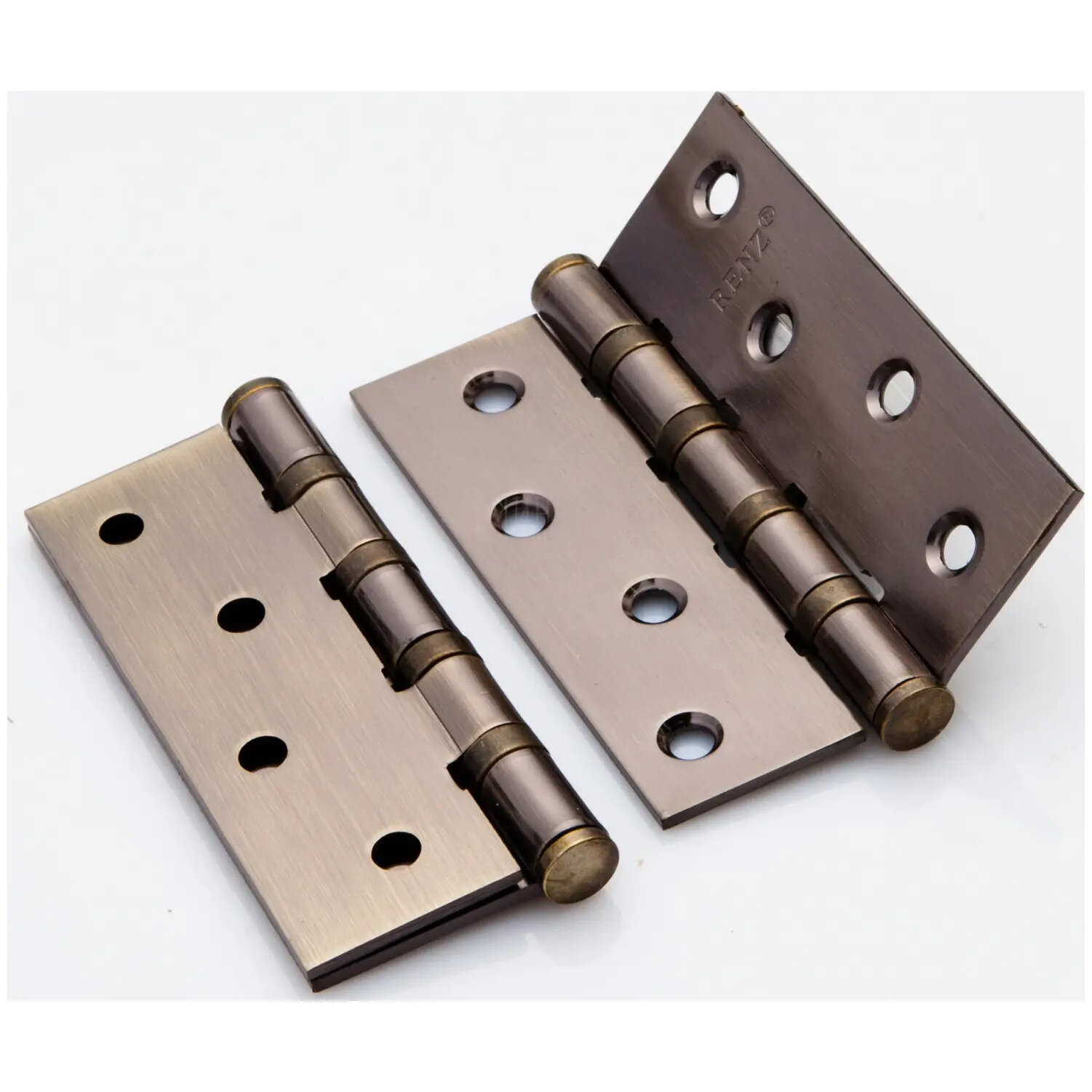 Петля стальная Renz (Ренц) 100x75x25 4 подшипника б/колп. IN100-4BB FH бронза античная матовая