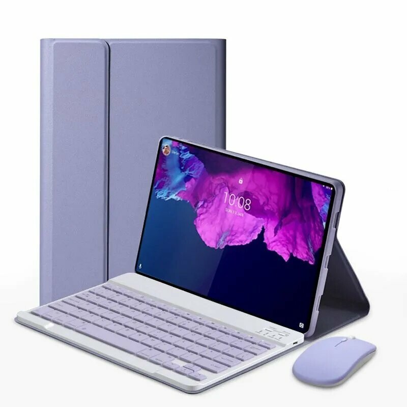 Подходит для Lenovo Tab P11 Pro 11,5 дюймов (TB-J706F TB-J716F). Защитный кожаный чехол для планшета + съемная русская квадратная клавиатура Bluetooth + беспроводная мышь.