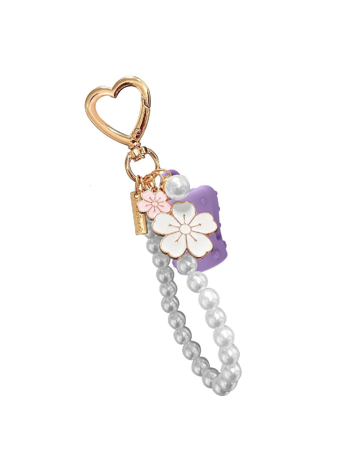 1 переносной колпачок-брелок для бальзама для губ с зажимом- фиолетовый